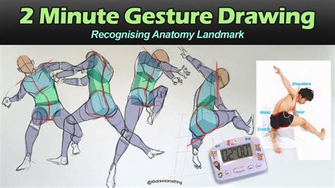 How To Do 2 Minute Gesture Drawing Male Poses Basic Body Anatomy