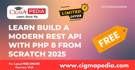 learn build a modern rest api with php 8 from scratch 2025 free udemy course cigma pedia
