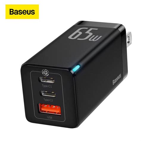 Củ sạc nhanh Baseus gan 65w 3 cổng Cục kèm dây dùng cho laptop điện thoại Shopee Việt Nam