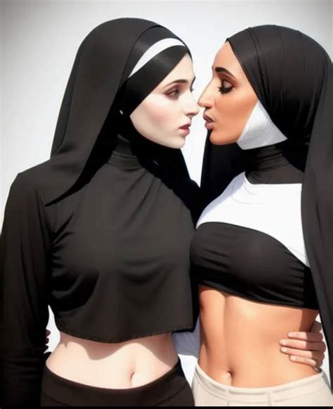 Hijabi In Crop Top With Nun In Crop Top By Sirvol On Deviantart
