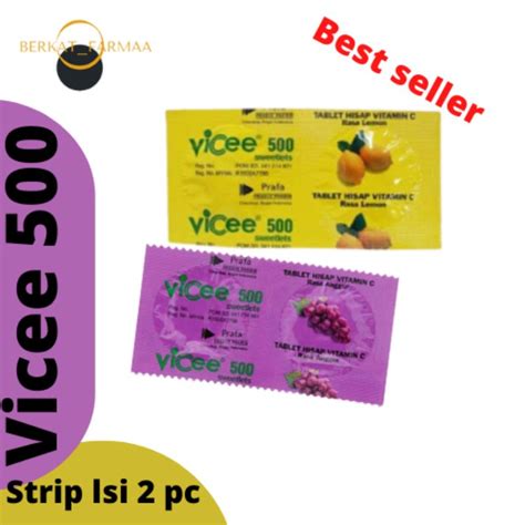 Jual Vicee Vitamin C Tablet Hisap Multivitamin Per Strip Shopee Indonesia