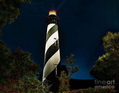 Night At The St Augustine Lighthouse Photograph By Nick Zelinsky Jr Fine Art America