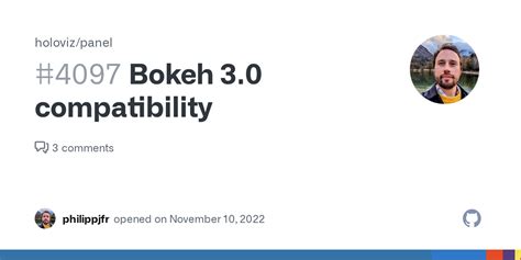 Bokeh 30 Compatibility · Issue 4097 · Holovizpanel · Github