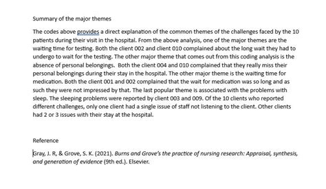 Solution Nurs3150 Week 5 Assignment Part 2 Analysis Of Qualitative Data Modules Tutorials