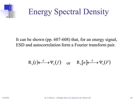 Ppt Correlation Energy Spectral Density And Power Spectral Density Powerpoint Presentation