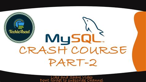mysql crash course part 2 hindi urdu youtube