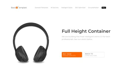 Full Height Images And Predefined Css Containers Basic8 Template