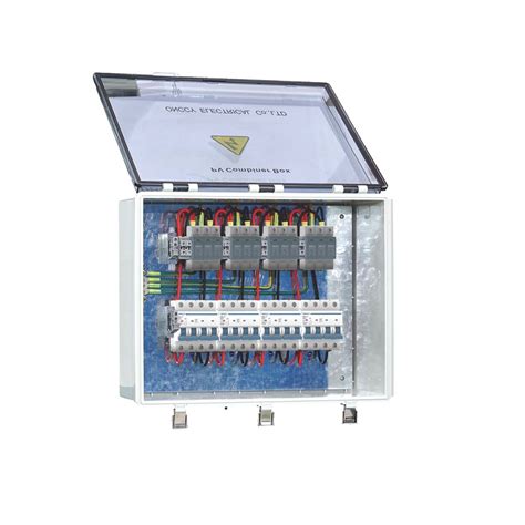 solar dc combiner box 4 input 4 output 600vdc 1000vdc efficient power