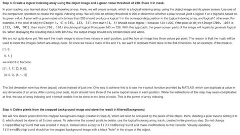 Solved Mini Project 5 Green Screen In This Mini Project