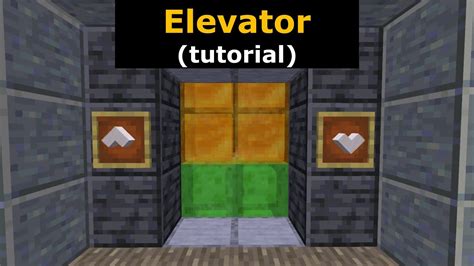 Minecraft Elevator Tutorial Youtube