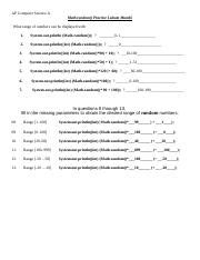 Practice Ap Computer Science A Understanding Math Random And Course Hero
