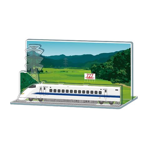 300系新幹線が田園風景を走行する様を再現田園風景には、新幹線の車窓から見える『727』の看板もデザインしました。車内メロディ・チャイムが