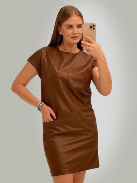 Платье эко-кожа больших размеров Турция, Женский, На любой сезон ...