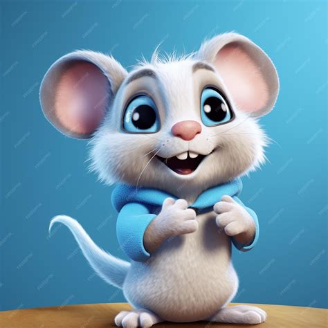 Premium Photo Cute Animated Mouse Caracter Illustration