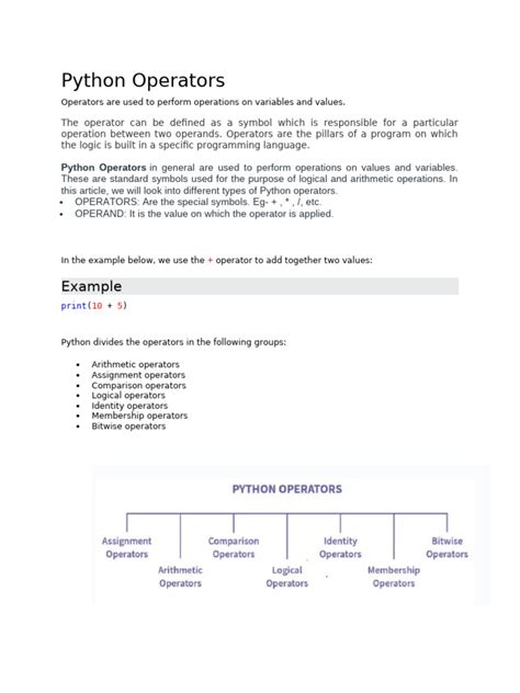 Operators Pdf Arithmetic Computer Programming