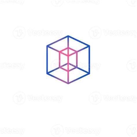 A Geometric 3d Cube Design With Vibrant Colors Showcasing Modern