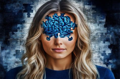 Brain Network Mental Capacity Elderly Womans Face Dissolving Into Pixels Symbolizing Memory