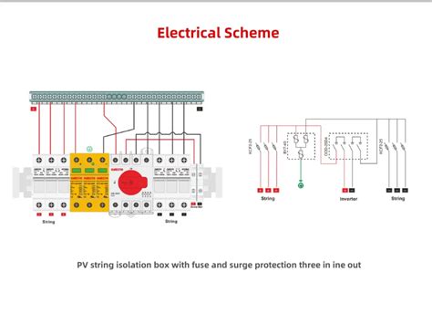 Pv String Isolation Box With Fuse And Surge Protection 3 In 1 Out 1000v