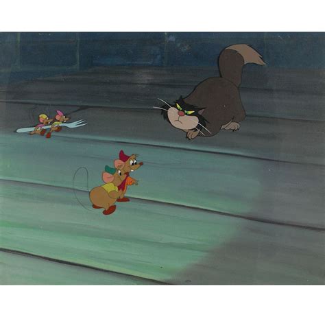 Lucifer Gus Jaq And Fork Mice Production Cel And Production Background From Cinderella