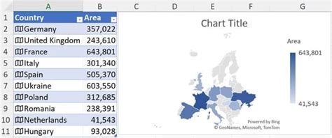 Excel Chart Maps Used With The Geography Data Type Chris Menard Training