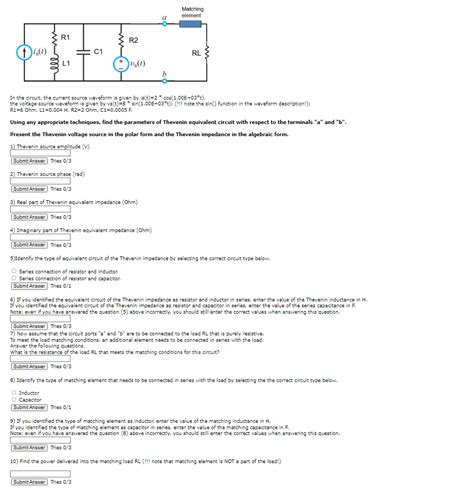Solved In The Circuit The Current Source Waveform Is Given