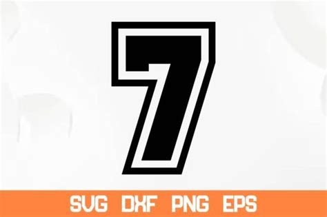 Jersey Number 7 Svg Graphic By Sadiqul7383 · Creative Fabrica