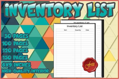 Inventory List Interior Graphic By Activities Hub Creative Fabrica