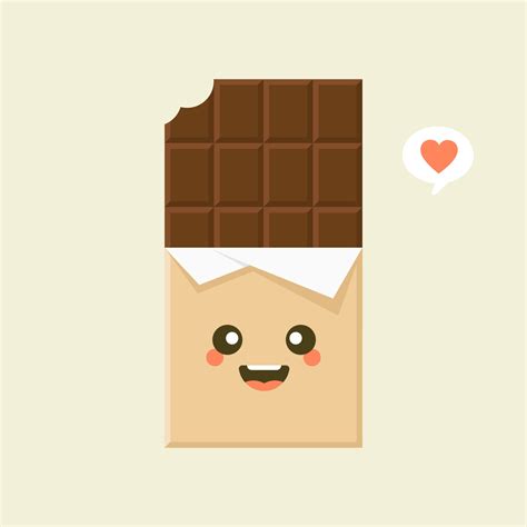 Cute And Funny Chocolate Bar Characters Showing Emotions Cartoon