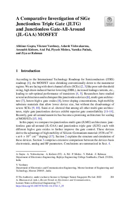 Pdf A Comparative Investigation Of Sige Junctionless Triple Gate