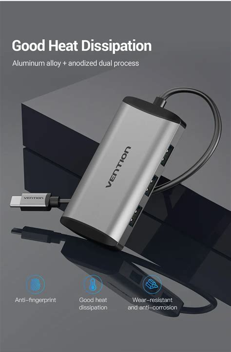 Clearance Vention In Usb Type C Adapter Hub Multifunctional With Jg Superstore