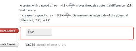 Solved A Proton With A Speed Of V0 4 1s105 M Moves Through Chegg Com