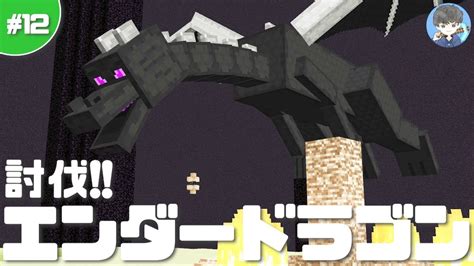 マインクラフト今更すぎる エンダードラゴンの倒し方 12攻略解説マイクラ実況 YouTube