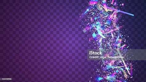 카니발 스파클 생일 눈부심 보라색 반짝이는 색종이 만화경 효과 디스코 증기파 템플릿 디지털 호일 금속 프리즘 웹펑크 아트 바이올렛 카니발 스파클스 결정체에 대한 스톡 벡터