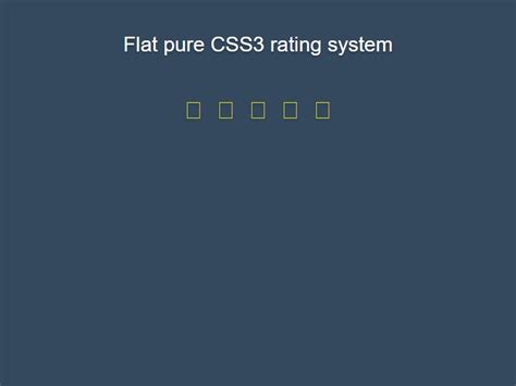 纯css3五星评分打分代码