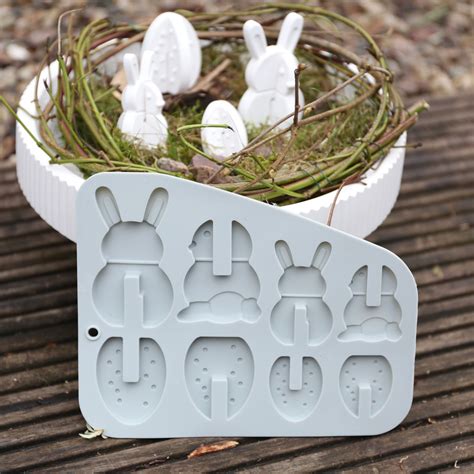 Silikon Gießform Matte Ostern Für 4 Figuren Beton In Form