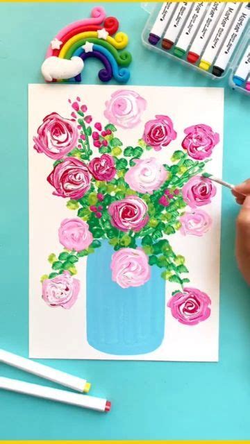 ‎کاردستی بسازیم ‎ On Instagram‎ پست ۹۷۳ ️ نقاشی خلاق در واقع یعنی استفاده از شیوه های غیرمعمول