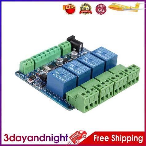 Modbus Rtu 4 Way 12v Relay Module Switch 4 Way Relay Output Rs485