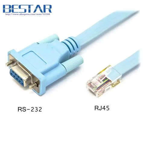 Rs 232 Rs232 Db9 To Rj45 Rj 45 Serial Network Router Modem Console Flat Cable Connector Rj45 Rs