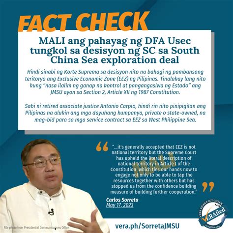 VERA FILES FACT CHECK Ang DFA Usec Ay Gumawa Ng Maling Pahayag Tungkol Sa Desisyon Ng SC Sa