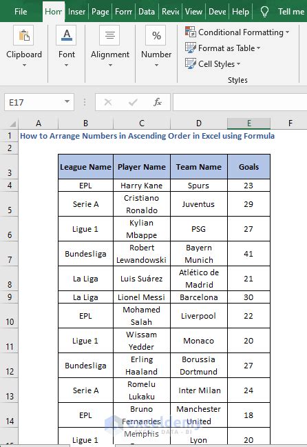 How To Arrange Numbers In Ascending Order In Excel Using Formula