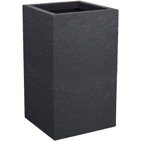 Pot De Fleur Carré Haut 30 Cm Eda Volcania Up 36 L Intérieur