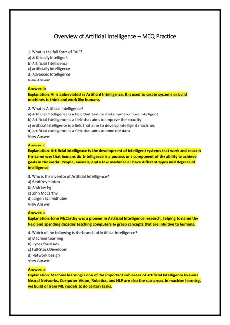 SOLUTION Artificial Intelligence Basic MCQ Studypool