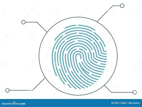 Fingerprint Infographic With Unfocused Background Cartoon Vector