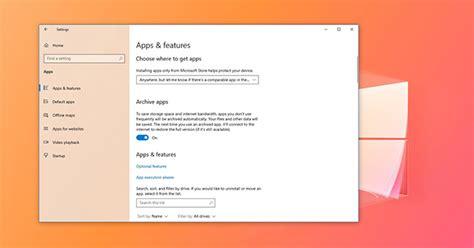 How To Enable Disable The Archive Apps Feature In Windows 10