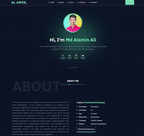 Md Alamin Ali On Linkedin Webdevelopment Portfolio Webdesign Codingjourney Developerlife