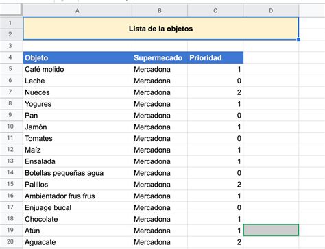 Lista De Productos En Excel Image To U