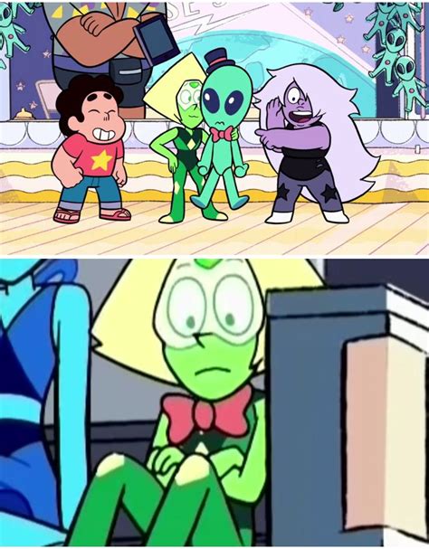 Peridot With The Aliens Bowtie Peridot Steven Universe Steven Universe Funny Steven Universe