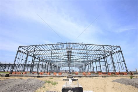 在建造场所的钢框架结构高清图片下载 正版图片504422265 摄图网