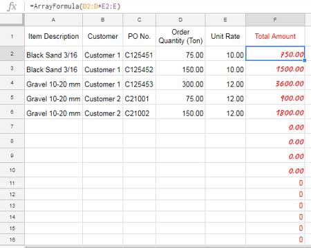Array Formula How It Differs In Google Sheets And Excel