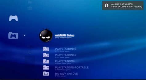 PS WebMAN Mod V Supporte Le Firmware